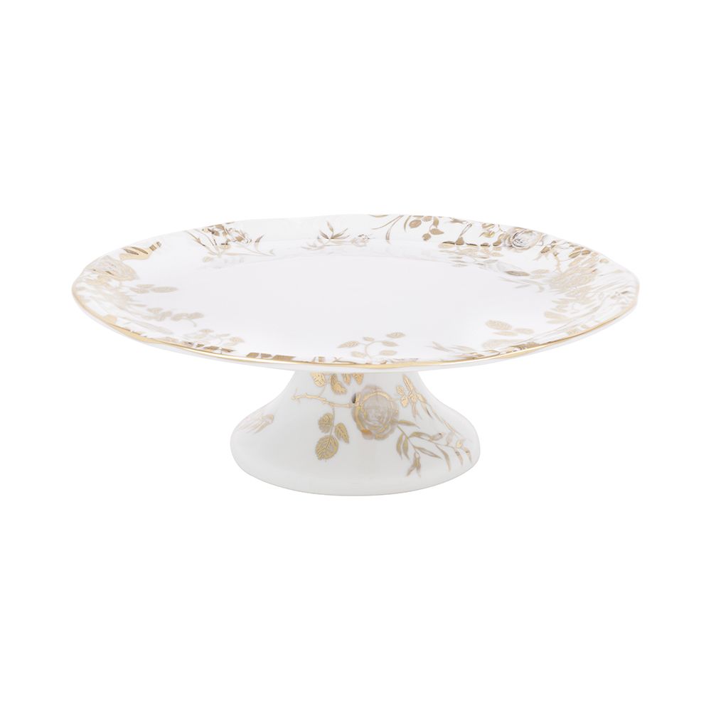 Giardino Gold Cake Plate :: Theodora Home International
